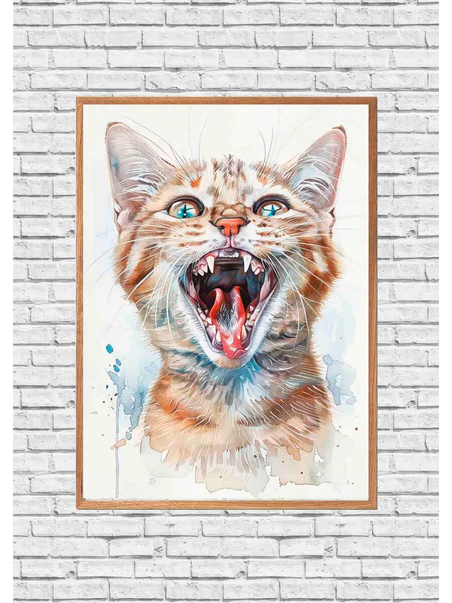 Оцикат- кошачий стоматолог 2, Плакат 30x42см