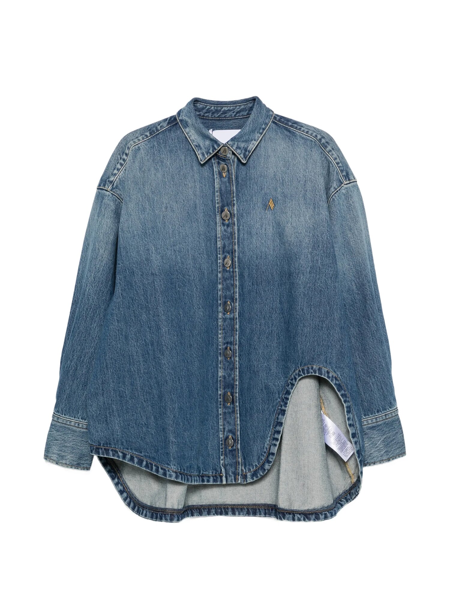 Рубашка Asymmetric-hem denim shirt