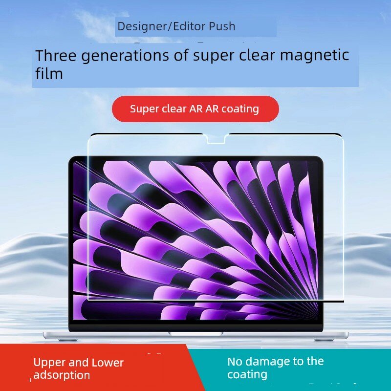 Магнитная защитная пленка Miniso премиум-класса для Apple MacBook Pro, MacBook Air M3, защитная пленка для ноутбуков
