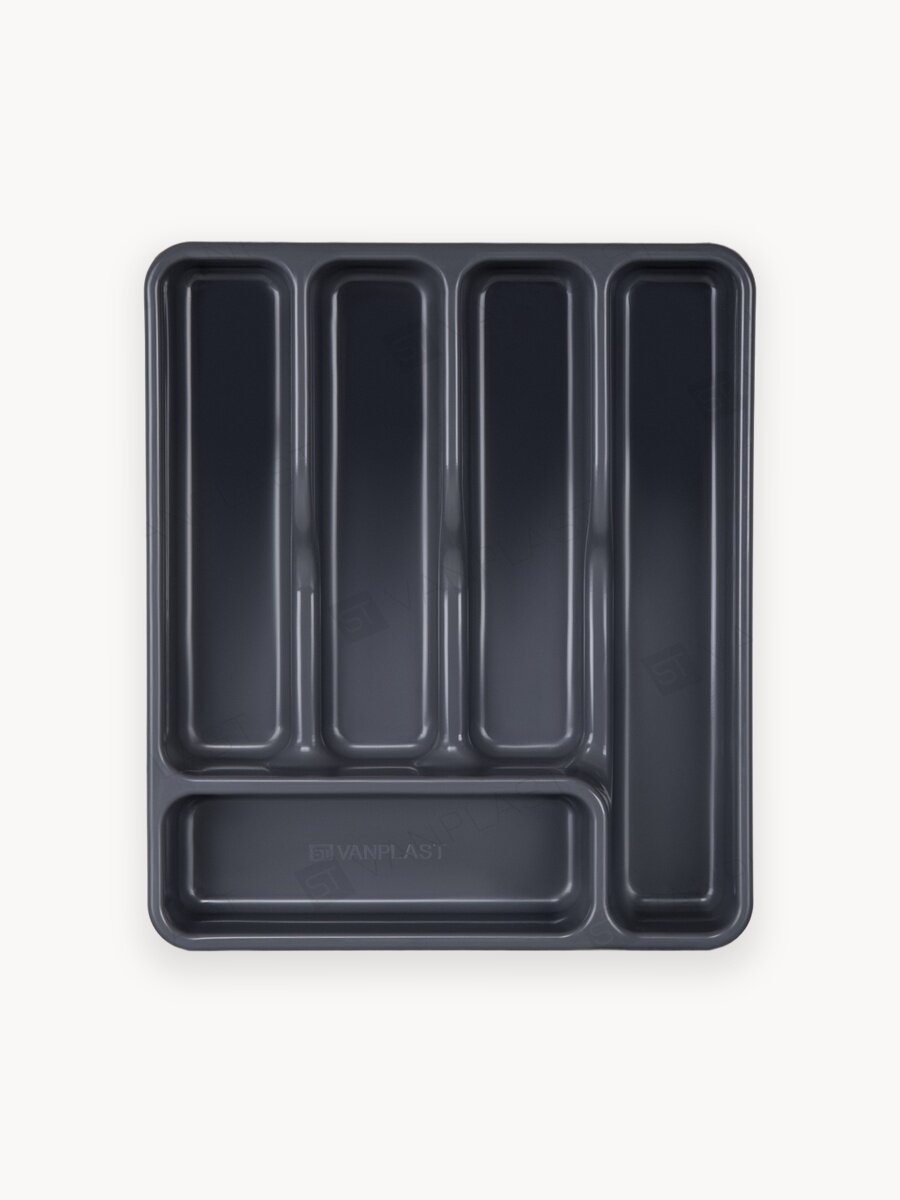 Лоток для столовых приборов ST VANPLAST 36х30,3х5,5 см, серый