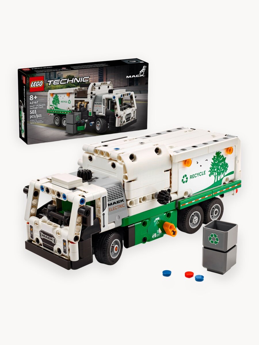 Конструктор LEGO Technic 42167 Электрический мусоровоз Mack ® LR, 503 дет.