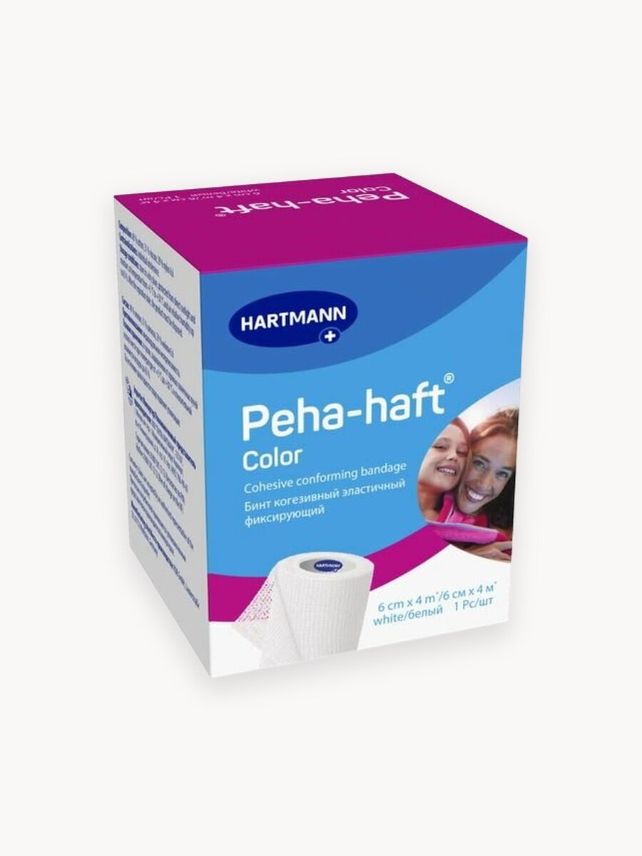 Бинт самофиксирующийся белый Peha-haft/Пеха-хафт 6см х 4м