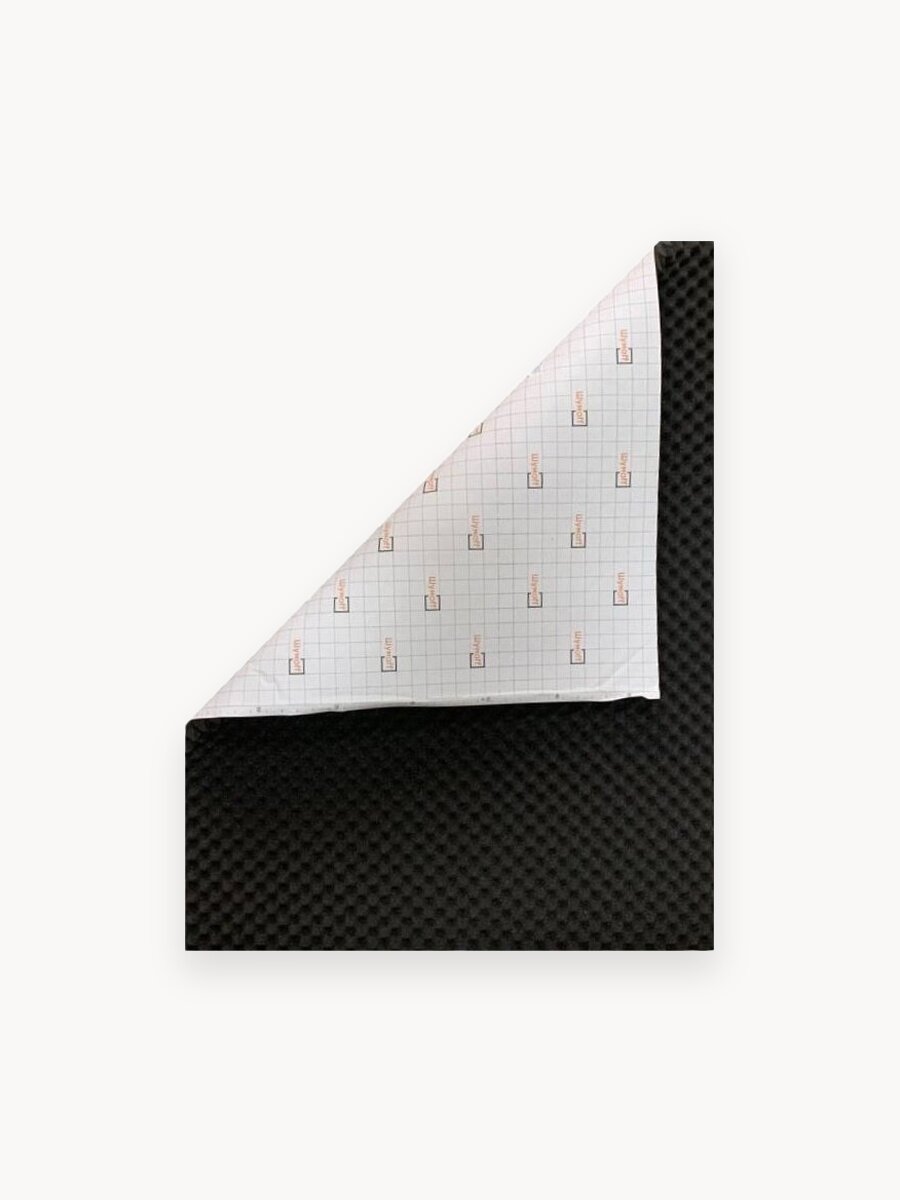 Шумофф Герметон А30 (1 лист 1х0.75м.) толщина 30 мм. Шумоизоляция самоклеющаяся для автомобиля, вентиляции, воздуховодов, труб канализации. Акустический звукопоглощающий поролон для студий