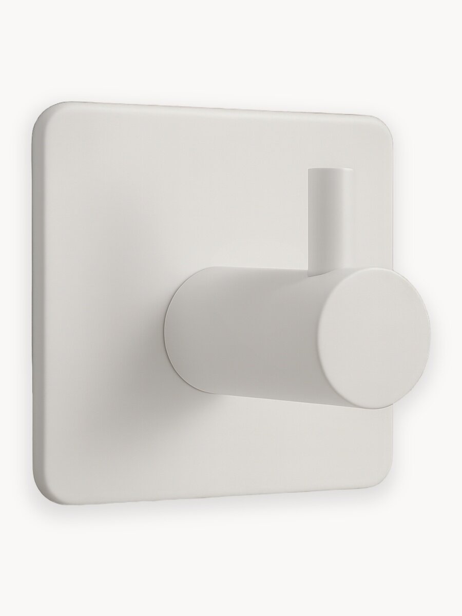 Крючки самоклеющиеся пластиковые универсальные 4 штуки, белые