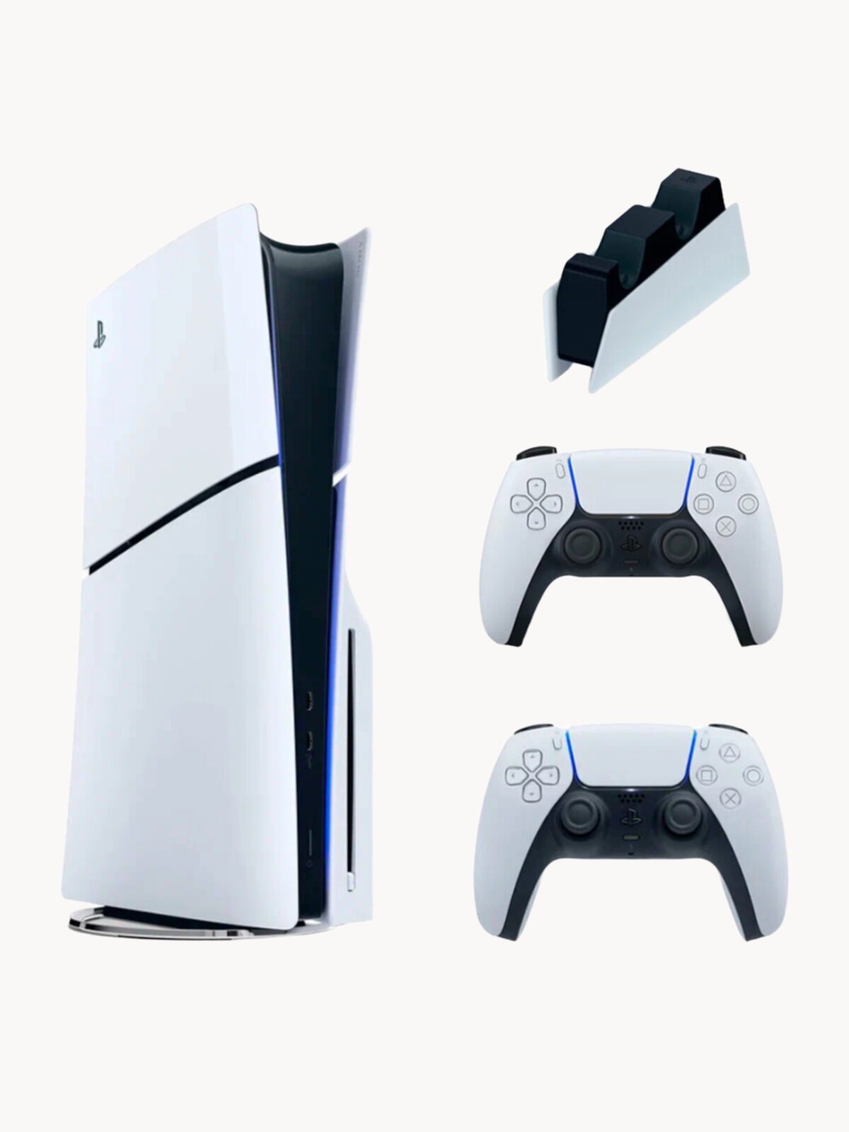 Игровая приставка Sony PlayStation 5 Slim, с дисководом, 1 ТБ, два геймпада + зарядная станция