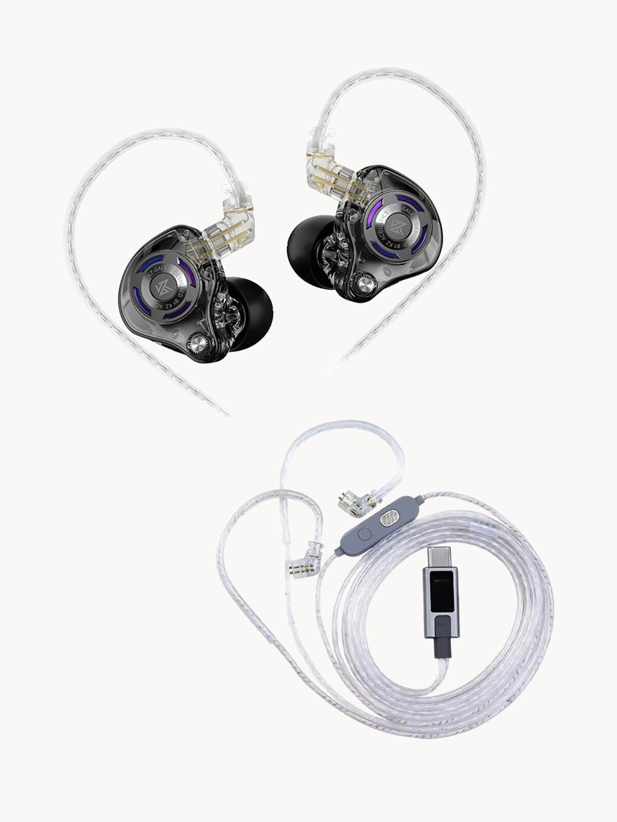 Динамические наушники KZ Gale Hi-Fi Gaming Earbuds с эквалайзером