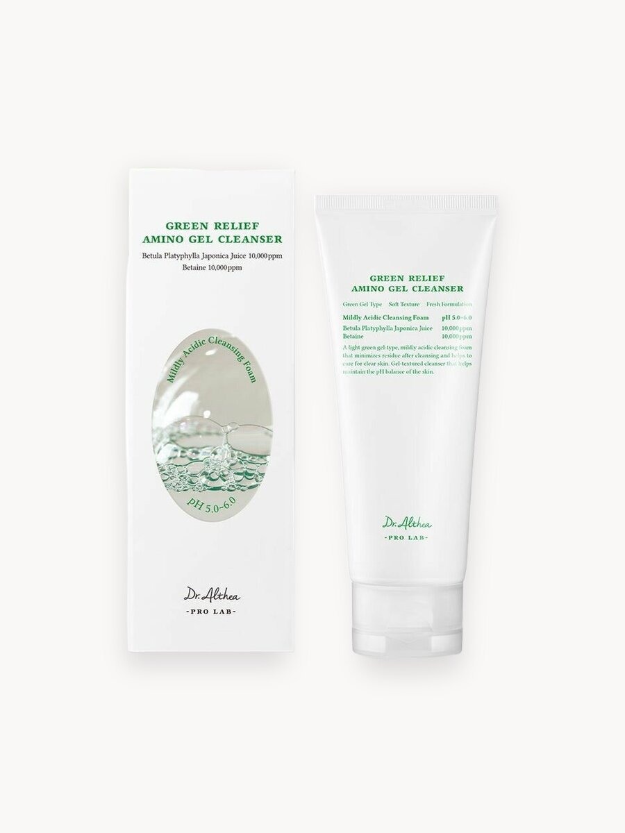 Мягкая гель-пенка с аминокислотами Dr. Althea Pro Lab Green Relief Amino Gel Cleanser, 100мл.