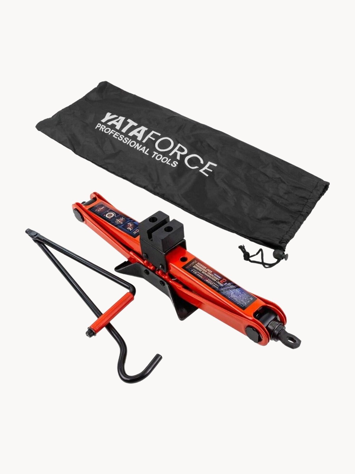 Домкрат механический YATAFORCE 'ромб' 2 тонны в водоотталкивающем чехле