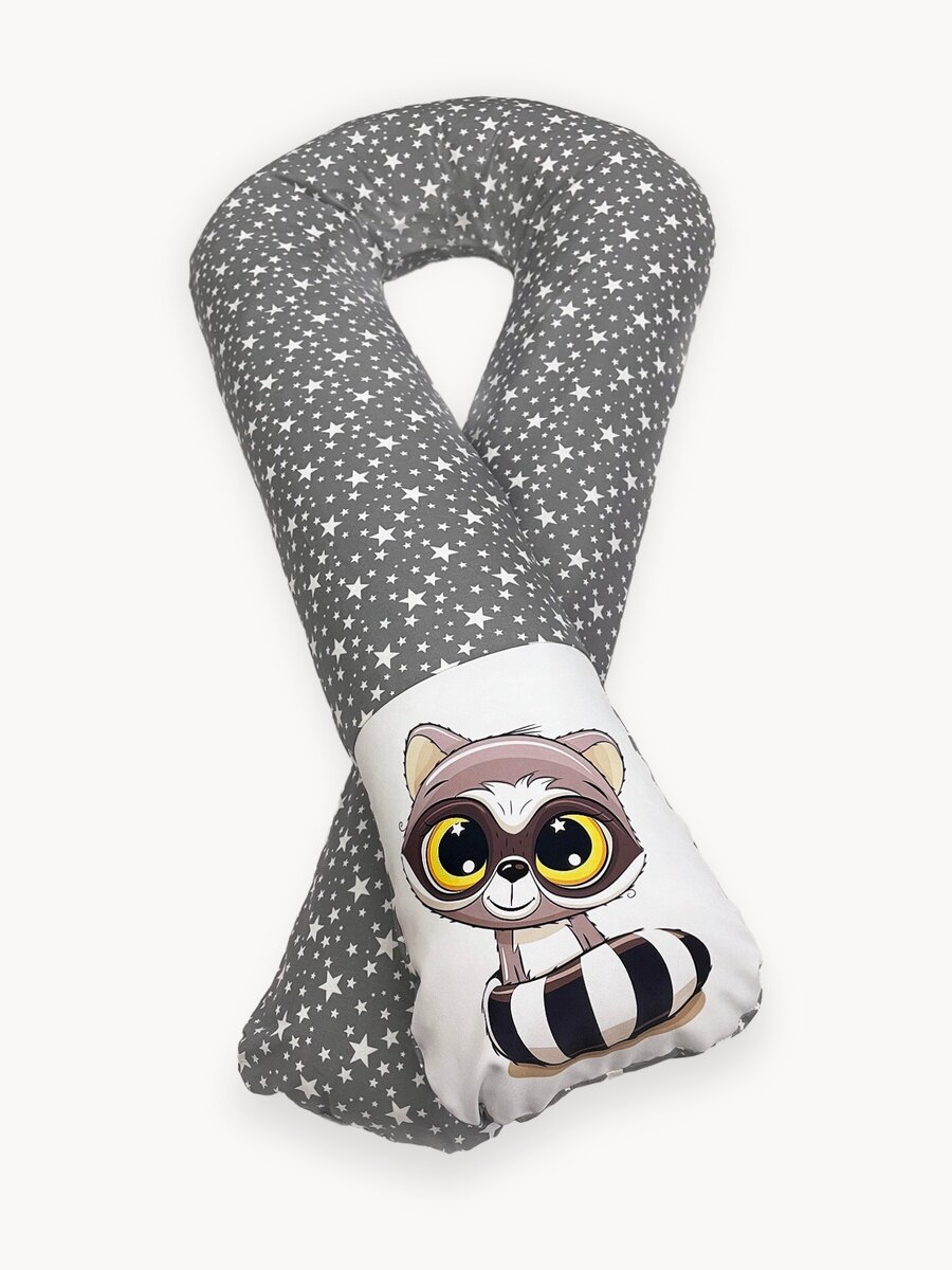 Подушка для беременных Mamapillow U 340 + наволочка с дизайном Енотик