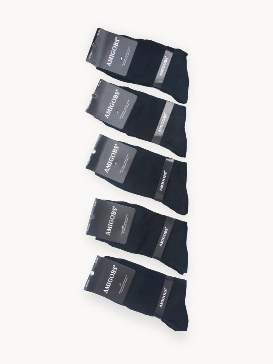 Носки набор 10 пар чёрные, комплект