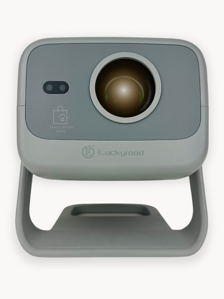 Мультимедийный проектор HY350 Luckyroad серый, Wi-Fi, Bluetooth, Smart-TV с регулировкой наклона