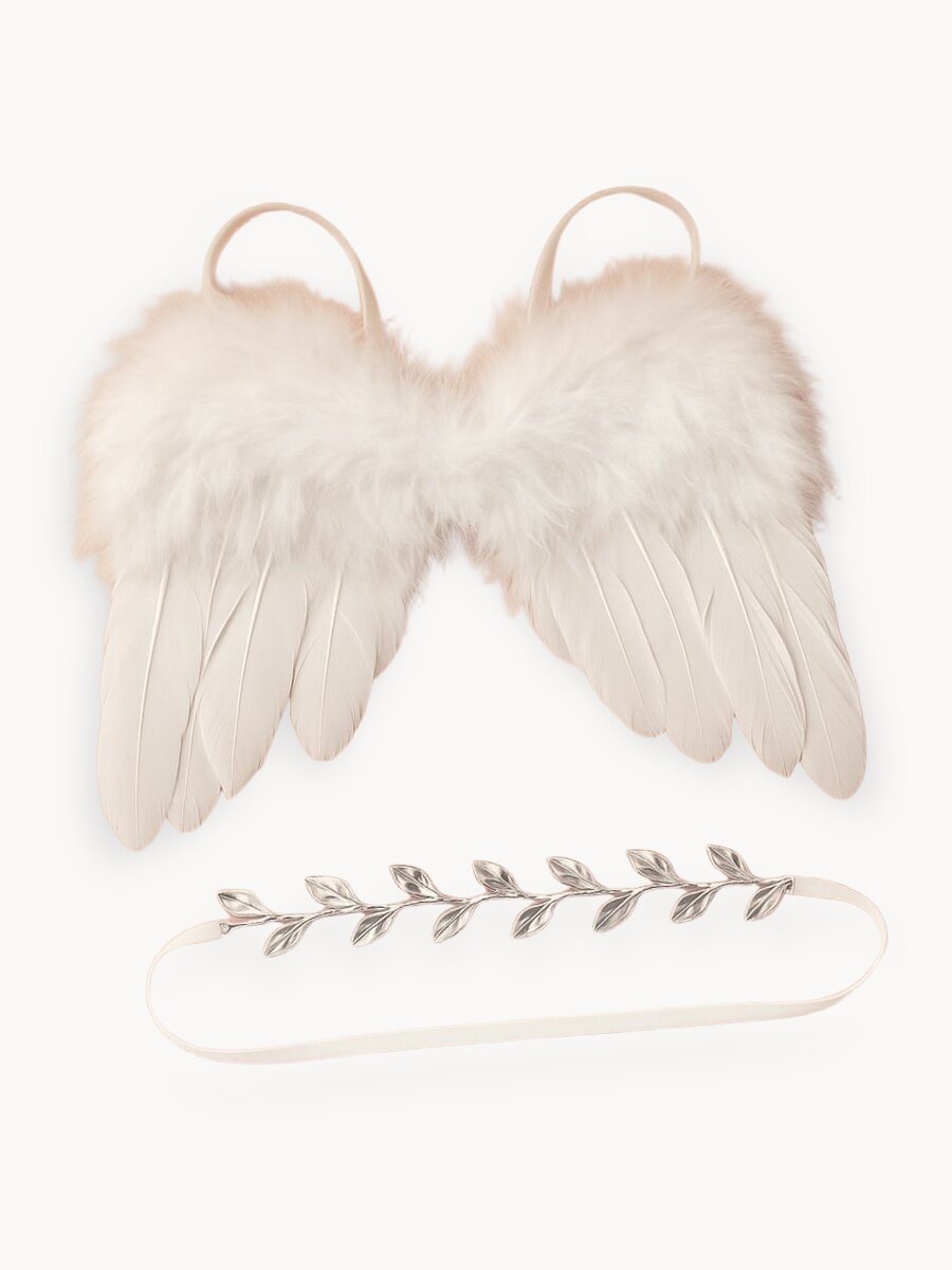 Крылышки ангела детские для фотосессии новорожденного JewelryMeverly, белые