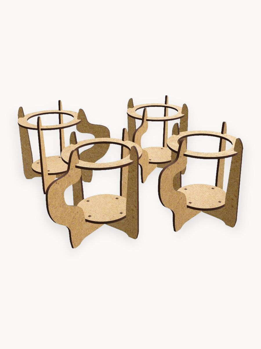 Подстаканник складной 4 шт, подставка для пластиковых и одноразовых стаканов, комплект держателей для картонных и бумажных стаканов