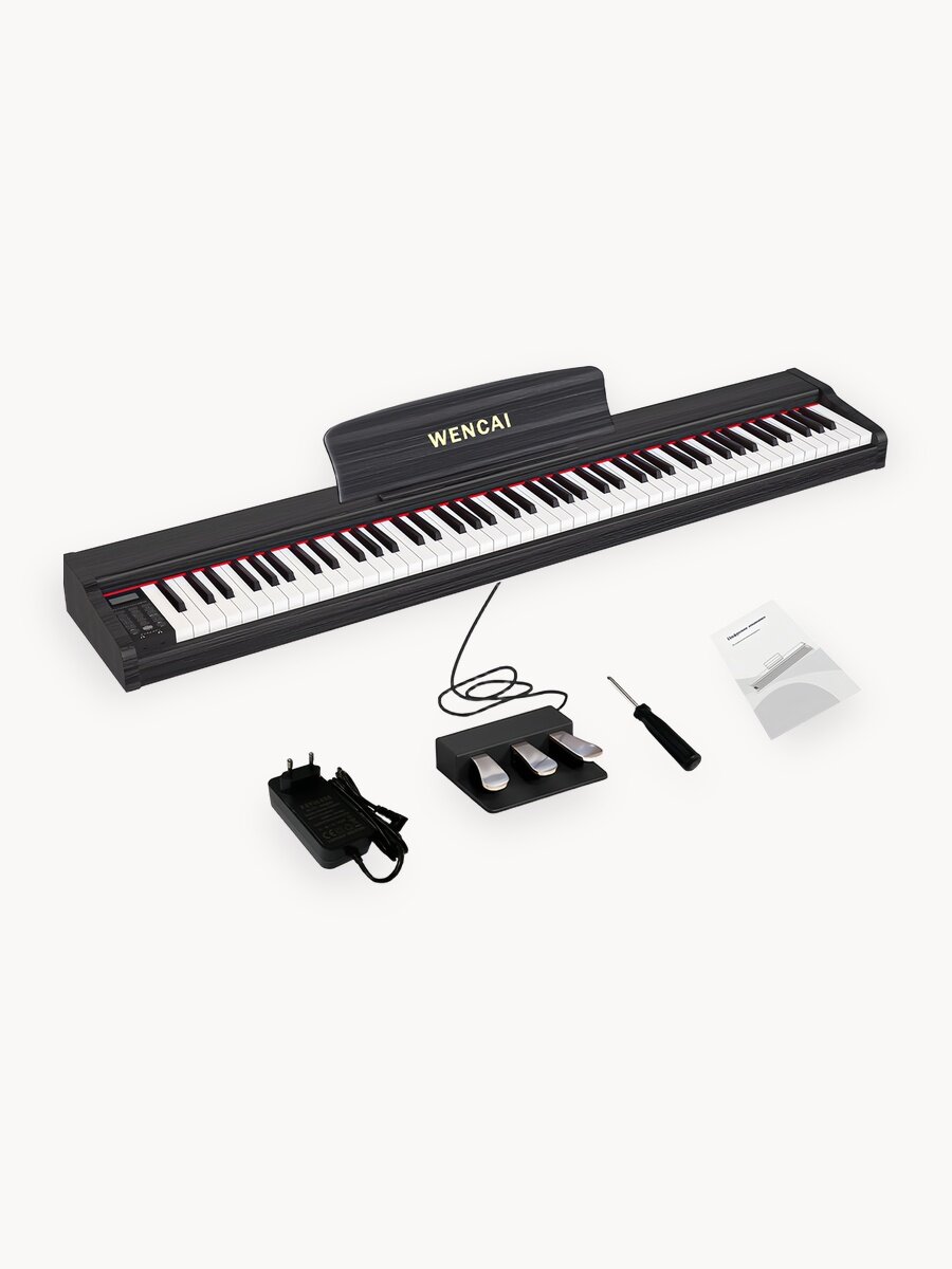 WENCAI Цифровое пианино BL-280, 88 клавиш, деревянное пианино, лучший художественный подарок, Подходит для новичков.