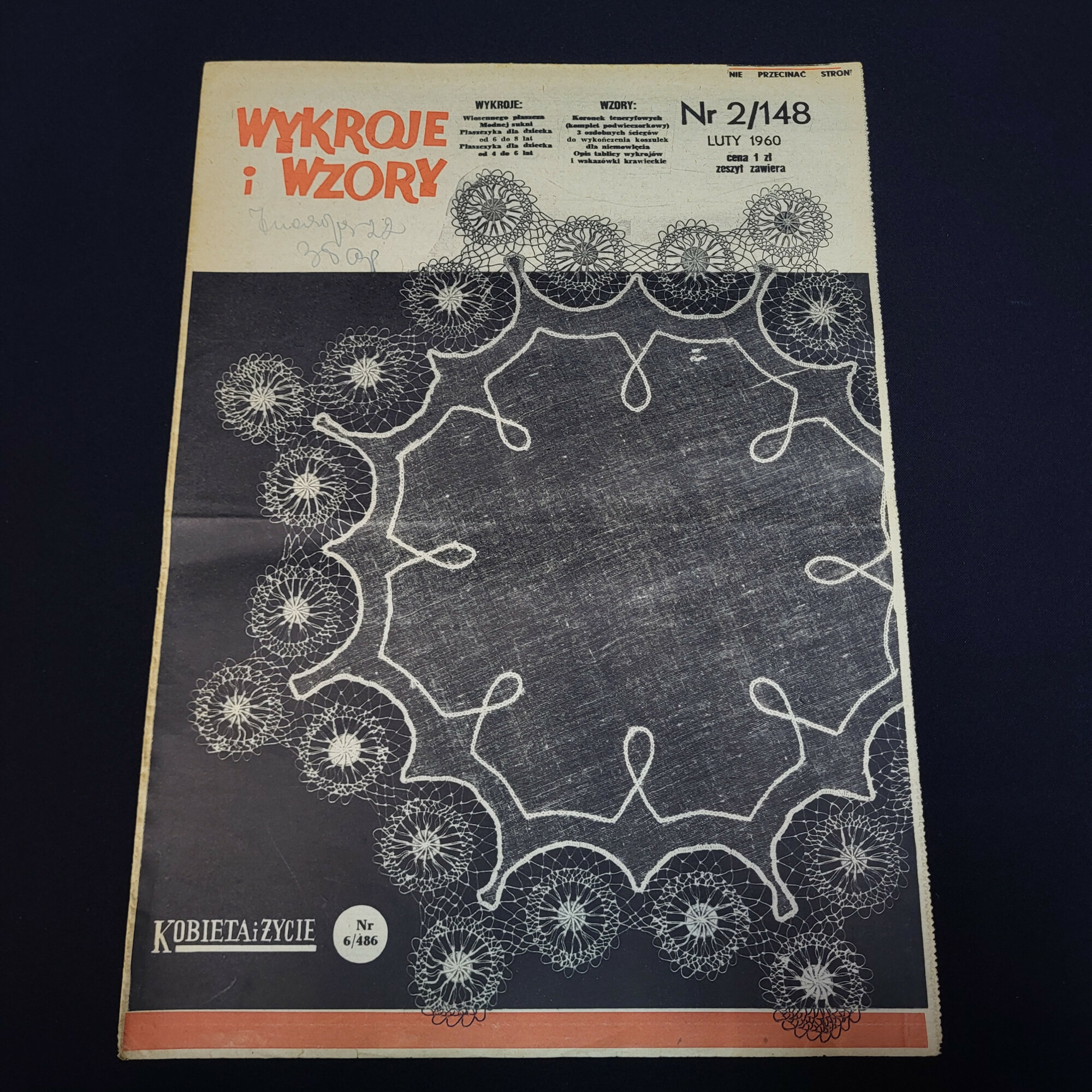 Журнал винтажный, СССР. Выкройки и узоры, приложение к изданию Kobieta i Zycie, 1960 год