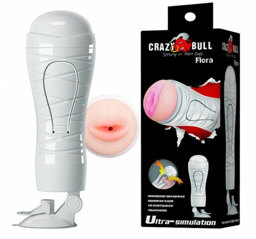 BM-00900T48N-2 Мастурбатор в тубе Crazy Bull FLORA, рот Baile