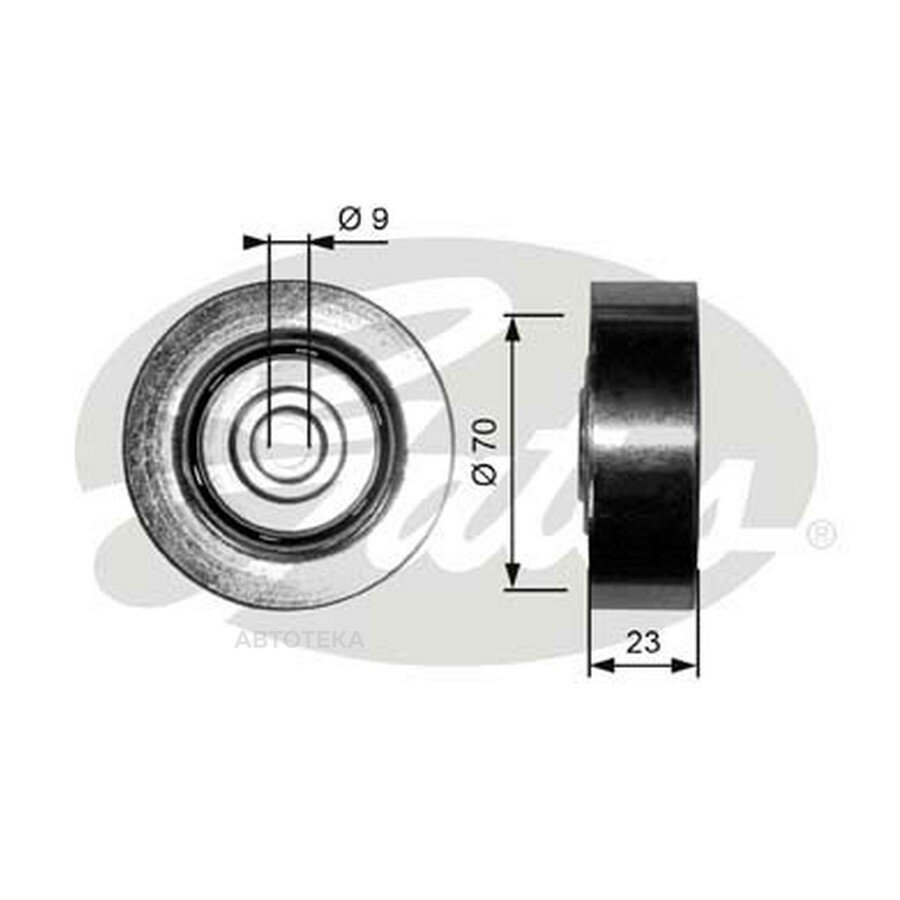 Ролик ремня приводного BMW 3(E46)/5(E39)/7(E38)/X5(E53) 98- 2.0-3.0 DIESEL GATES T36297