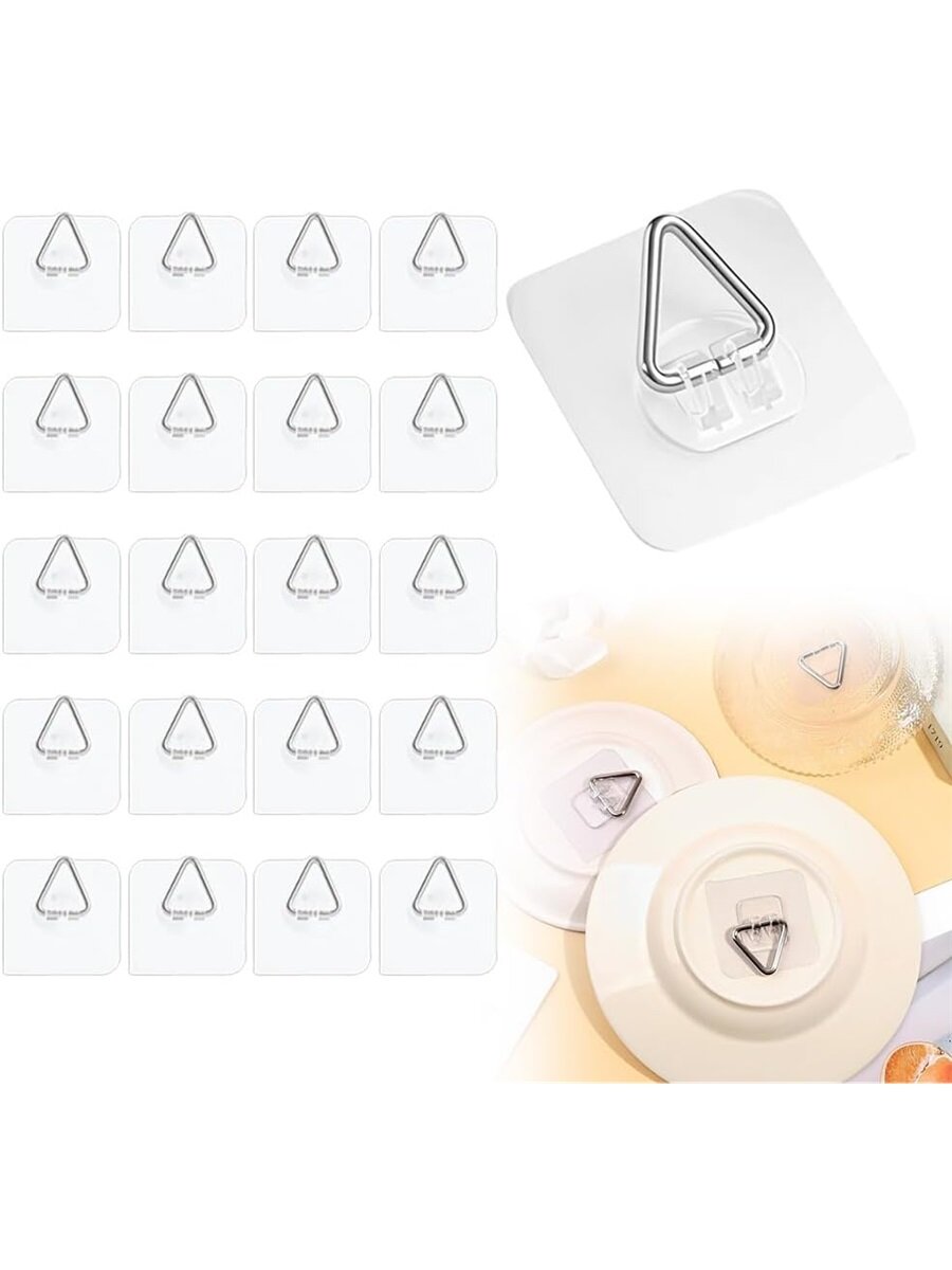 Невидимые крючки для стен 3кг, подвесы для тарелок и фото без сверления