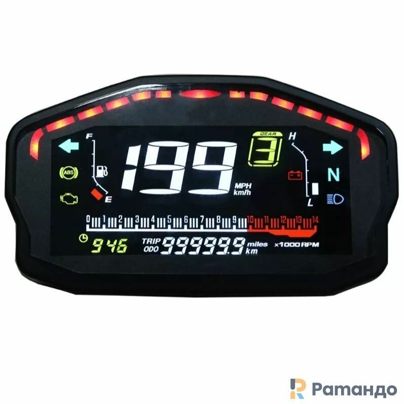 Панель приборов универсальная для мототехники (кросс/эндуро, ATV, UTV, мопед и мотоцикл) тип 1