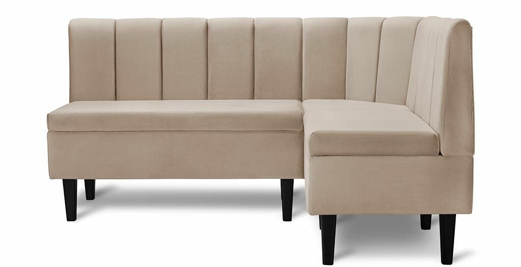 Кухонный уголок Лео, Velutto 18, диван кухонный, с ящиком для хранения, диван угловой, нераскладной, диван на кухню