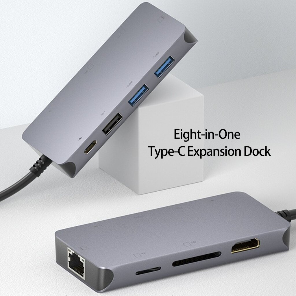 Адаптеры USB C для HDTV, концентраторы с портом USB, Ethernet, зарядная карта PD100 Вт