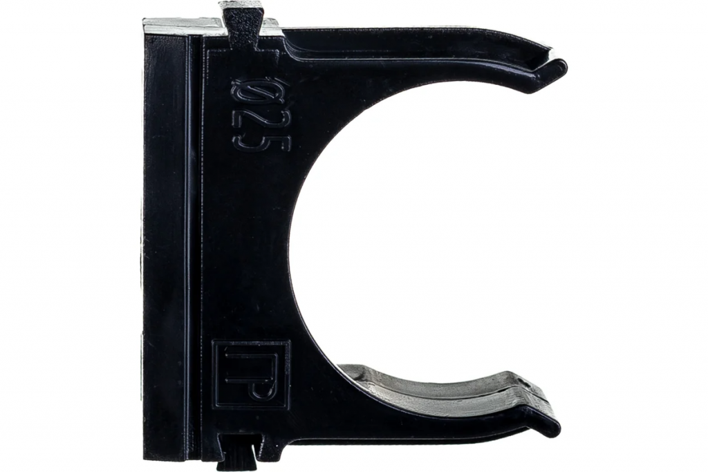 Крепеж-клипса для труб 25мм (уп.100шт) черная Промрукав PR.02725ч