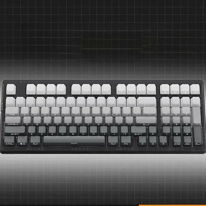 ZORNHER Игровая клавиатура беспроводная ZH980 SAKURA Switch, 2.4GHz/USB-C/BT5.0, 95%, RGB-подсветка, Механическая клавиатура с возможностью горячей замены, (ZORNHER-SAKURA Switch), Английская раскладка, черный, светло-серый