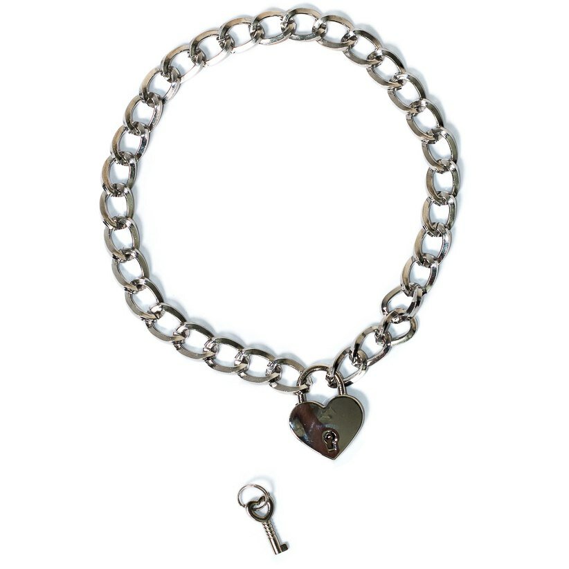 Цепь-ошейник Party Hard Embrace с замочком-сердцем, Lola Games
