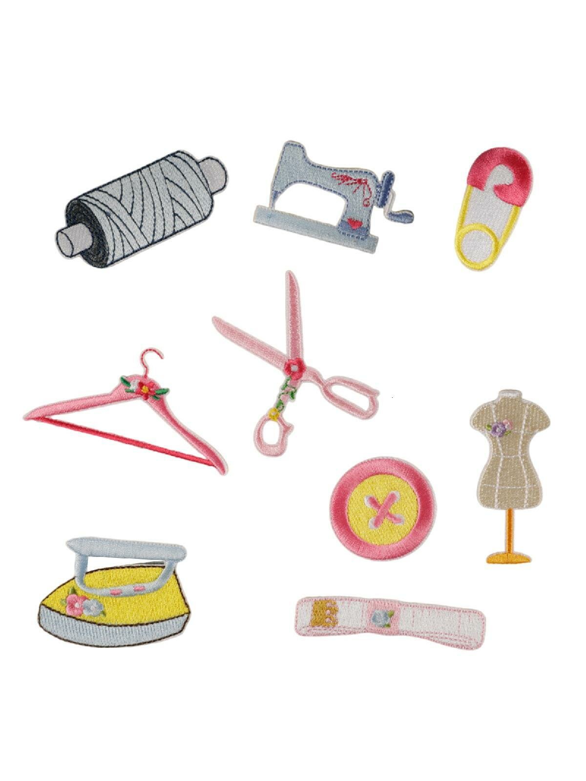 Вышитые пуговицы-заплатки для одежды