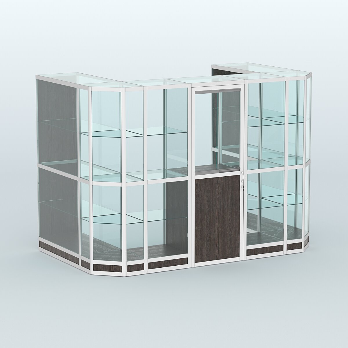 Павильон из профиля пристенный №6г (4,05 кв. м), Дуб Венге