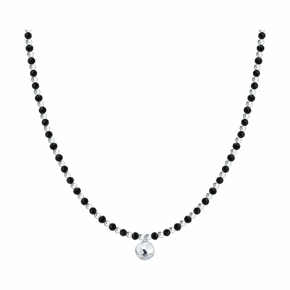 Колье, серебро, 925 проба, родирование, шпинель