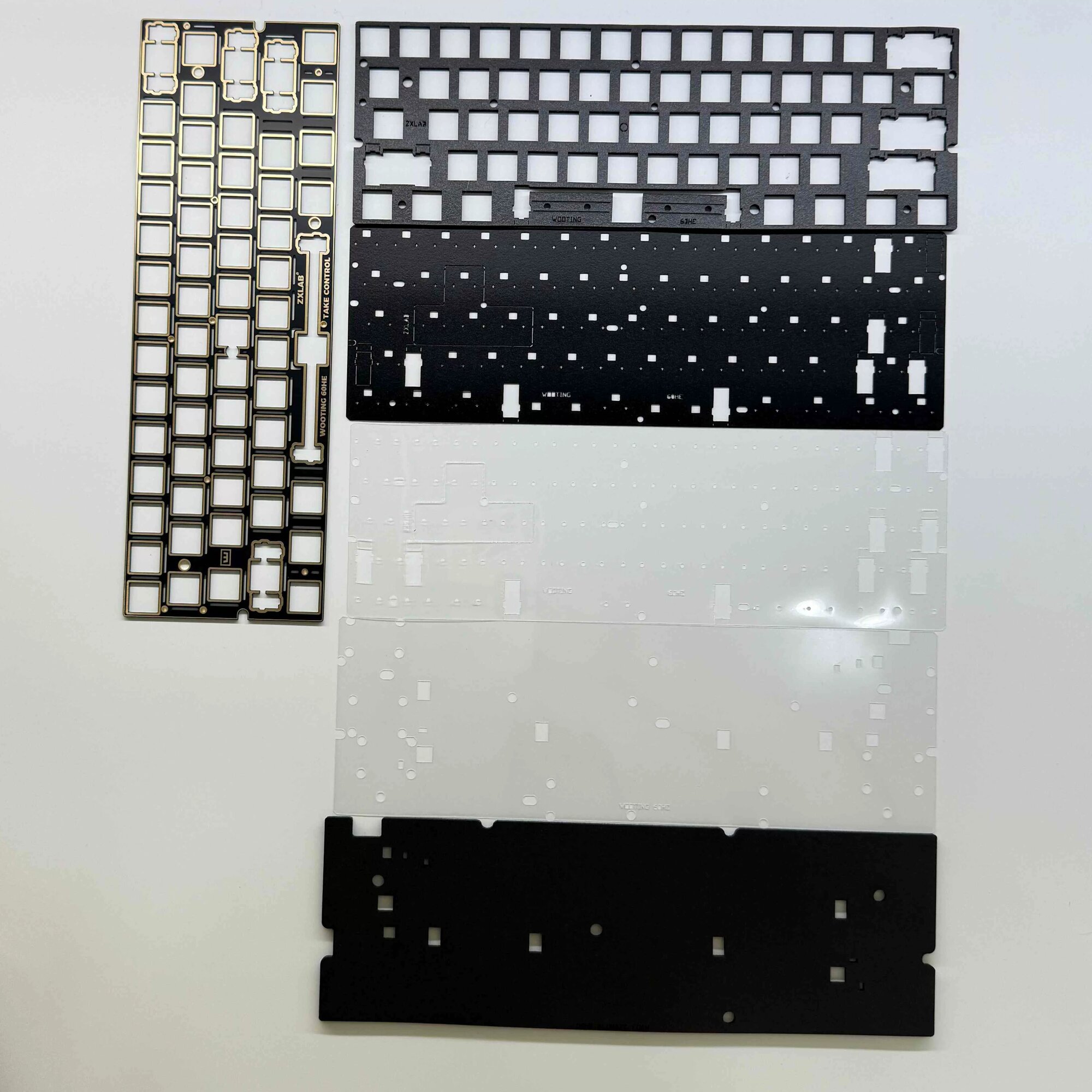 Wooting60HE, модифицированный под Holy60, с полым алюминиевым корпусом (KBDfans), магнитными переключателями,