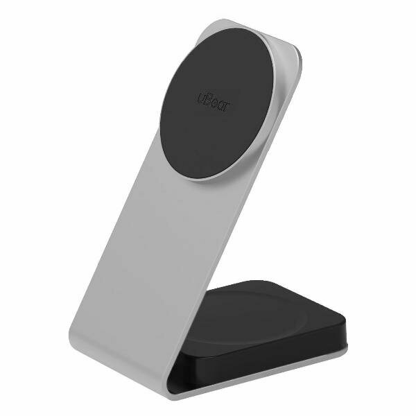 Беспроводное зарядное устройство uBear Level 2in1 Silver