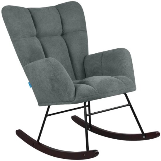 Кресло для дома Defender Aria Дымчатый, качалка, вельвет Tampa