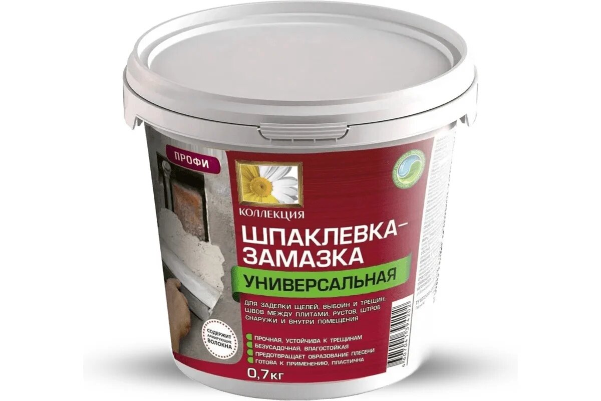 Шпаклевка-замазка универсальная для выбоин и трещин коллекция 0.7кг 01106