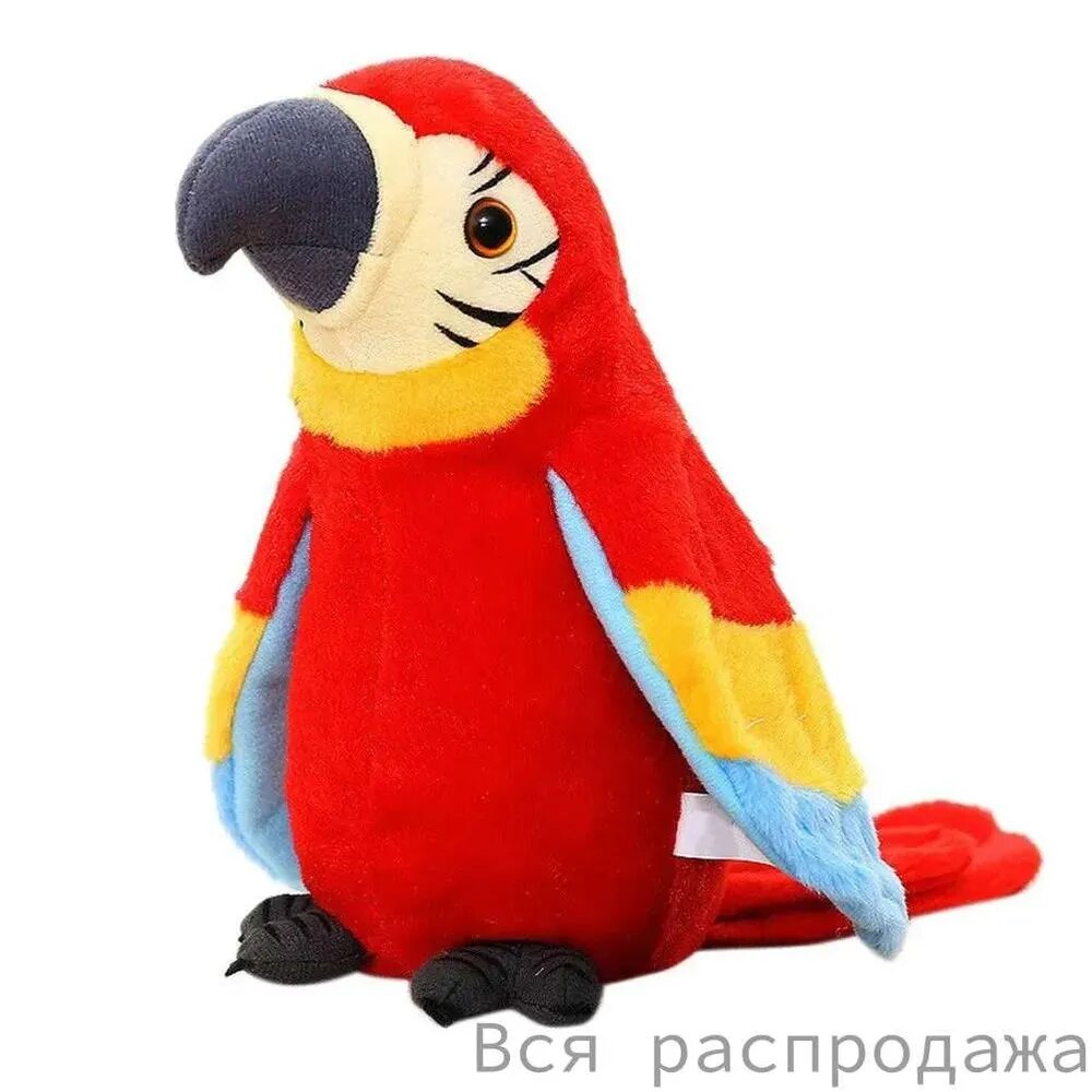 Электрический говорящий попугай плюшевая игрушка интерактивная для детей