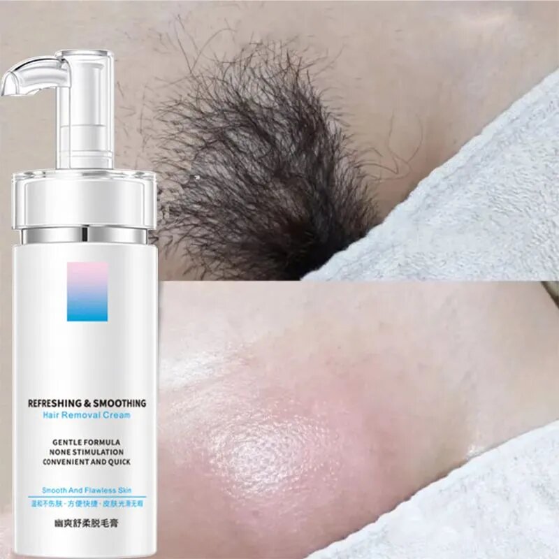 Крем для депиляции 150 мл - для лица, ног, подмышек и зоны бикини, эффективное и быстрое удаление волос