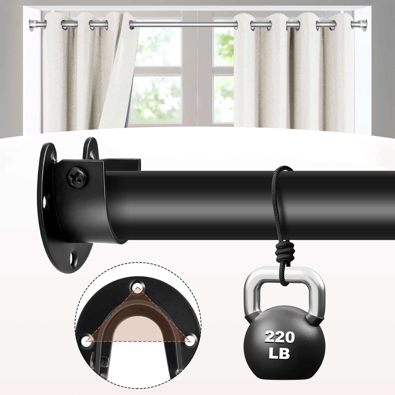 Фланцевые кронштейны из нержавеющей стали 304 для гардеробных и полотенец