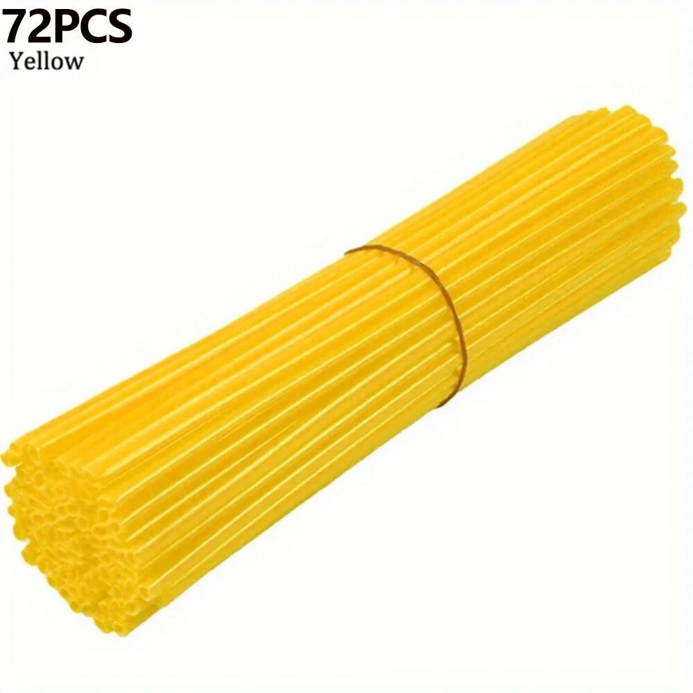 Комплект из 72 цветных накладок на спицы колес (24 см) для мотоциклов и велосипедов, защита обода, аксессуары для мотоциклов