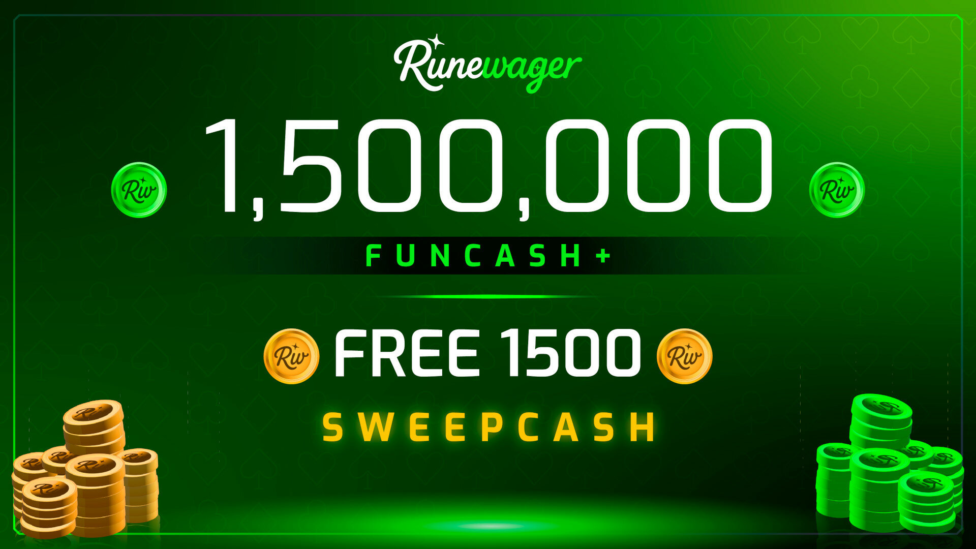 Runewager 1500000 Fun Cash + FREE 150 Sweep Cash | купить цифровой ключ для активации в России