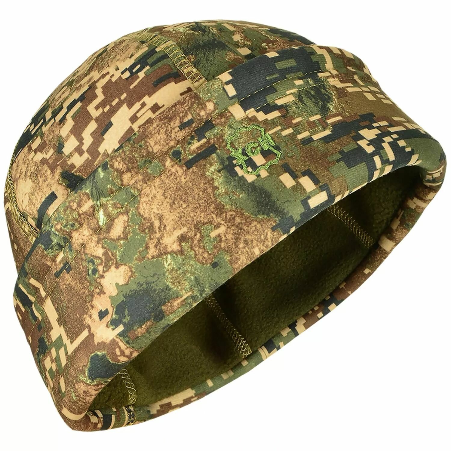 Шапка мужская демисезонная цифра КМФ (Polar-Fleece) (ХСН) /арт.9601-0/