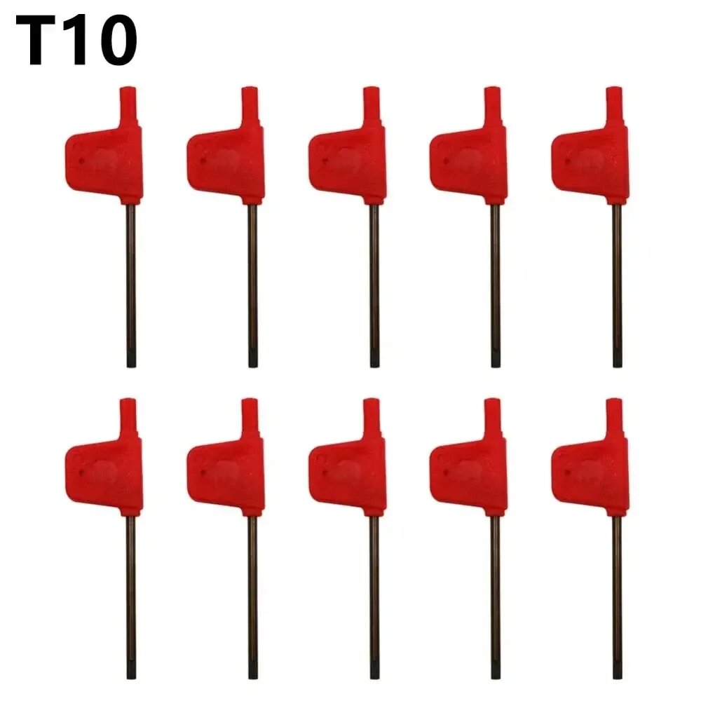 Набор отверток Torx T10, 10 шт, красный