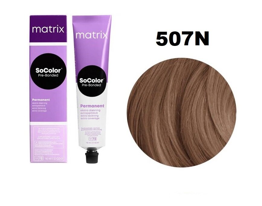 Matrix краска Socolor Pre-Bonded 507N блондин 100% покрытие седины 90 мл Матрикс