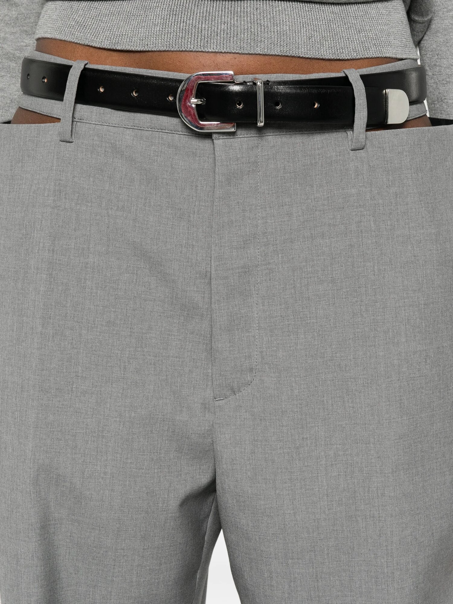 Брюки Jil Sander Cut-out trousers, размер 42, серый — фото 1