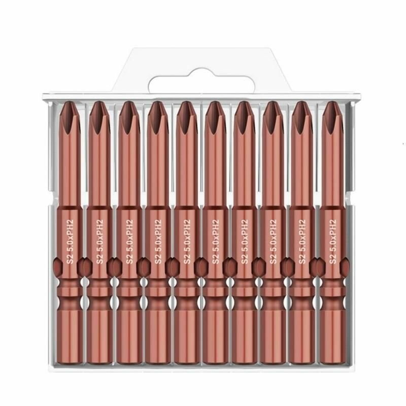 Набор насадок для крестовых отверток для электрика, шестигранный хвостовик 1/4 дюйма, магнитные, 5xPH2