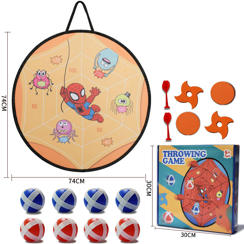 Детская игрушка: большая липкая мишень для дартса из ЭВА, игра с липкими дротиками, дартс для ниндзя, подарок