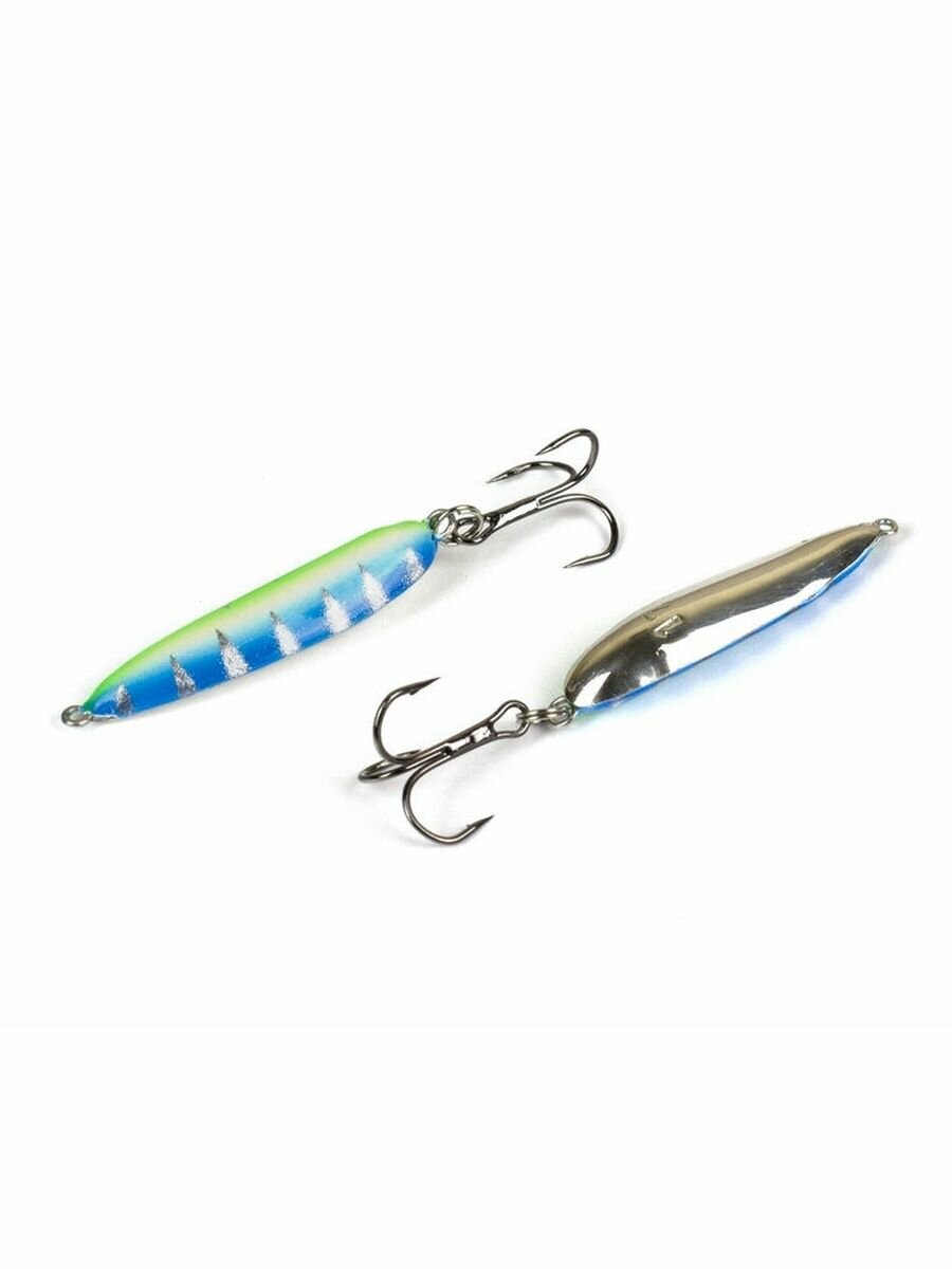 Блесна ЖОР Алтынка 17гр с тройником №26 зеленая/голубая/нейзильбер