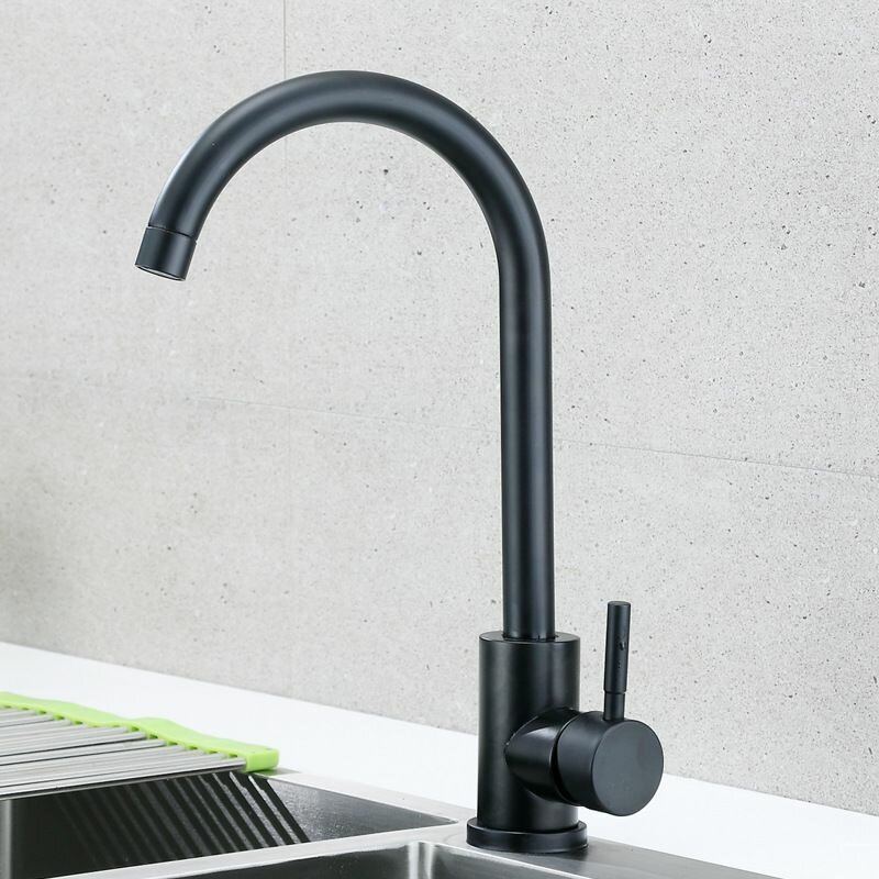 Смеситель для кухни , раковины из стали марки SUS304 с высоким изливом , AXELDORF