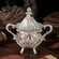 Сахарница из нержавеющей стали и стекла с ложкой, 150 мл, 1 шт.