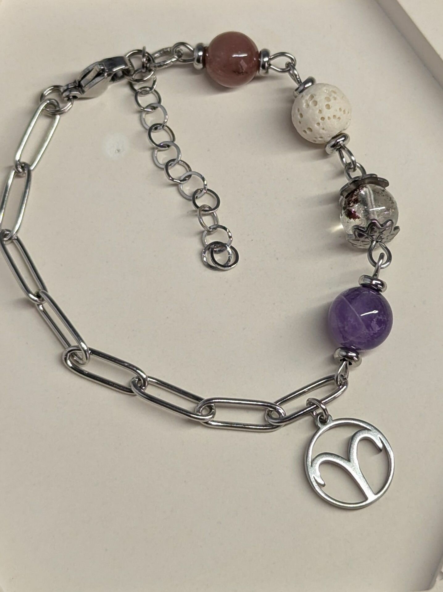 Браслет, турмалин, аметист